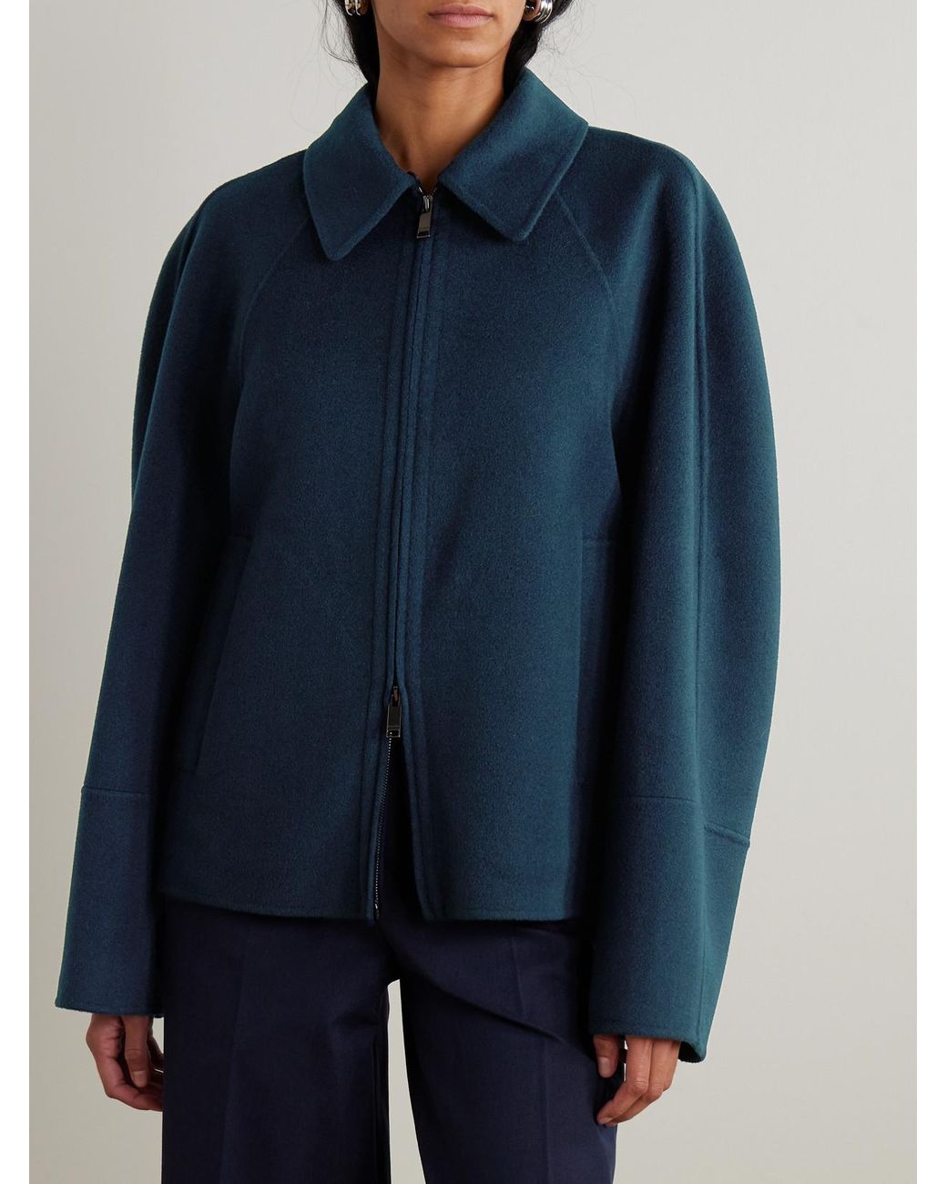 JOSEPH Cooksey Wool And Cashmere-Blend Jacket in Blue | Lyst UK