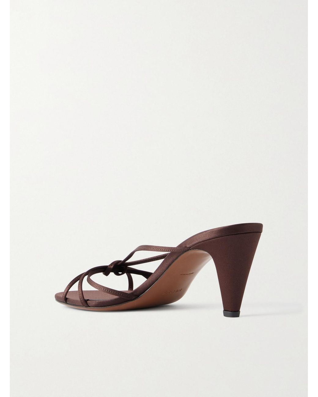 Neous Motha Satin Sandals in Natural | Lyst UK