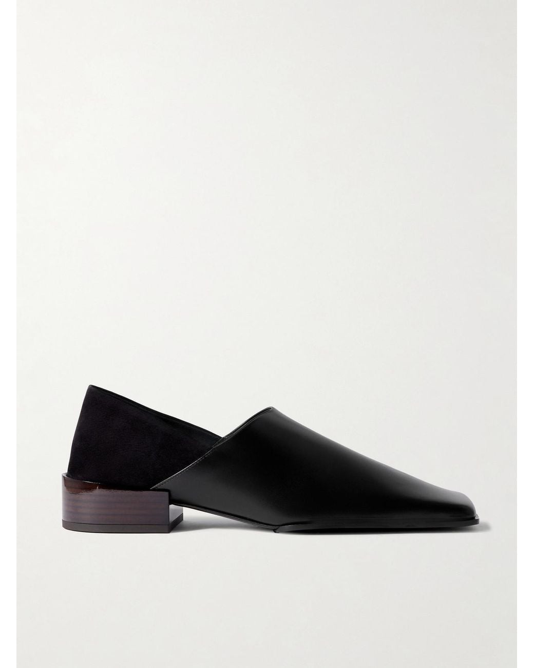 Alaïa Leather And Nubuck Loafers in Black | Lyst UK