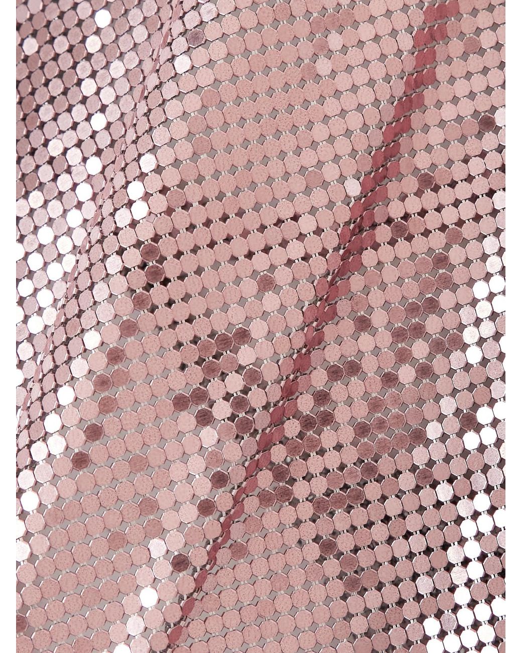 Rabanne Open-Back Chainmail Halterneck Top in Pink | Lyst UK