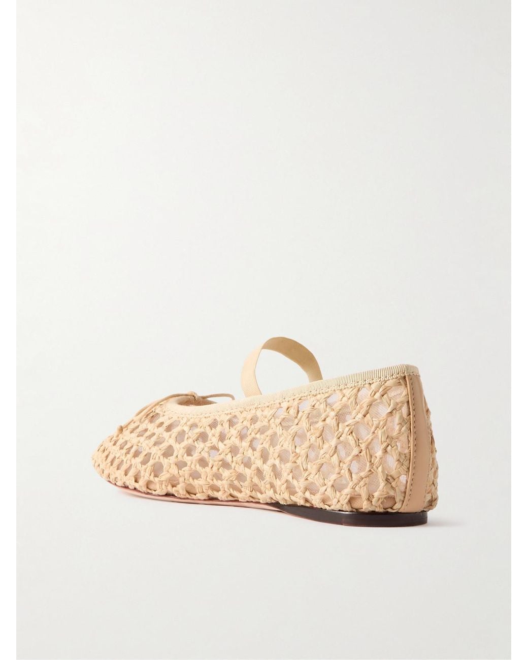 Loeffler Randall Leonie Woven Raffia Ballet Flats in Natural | Lyst