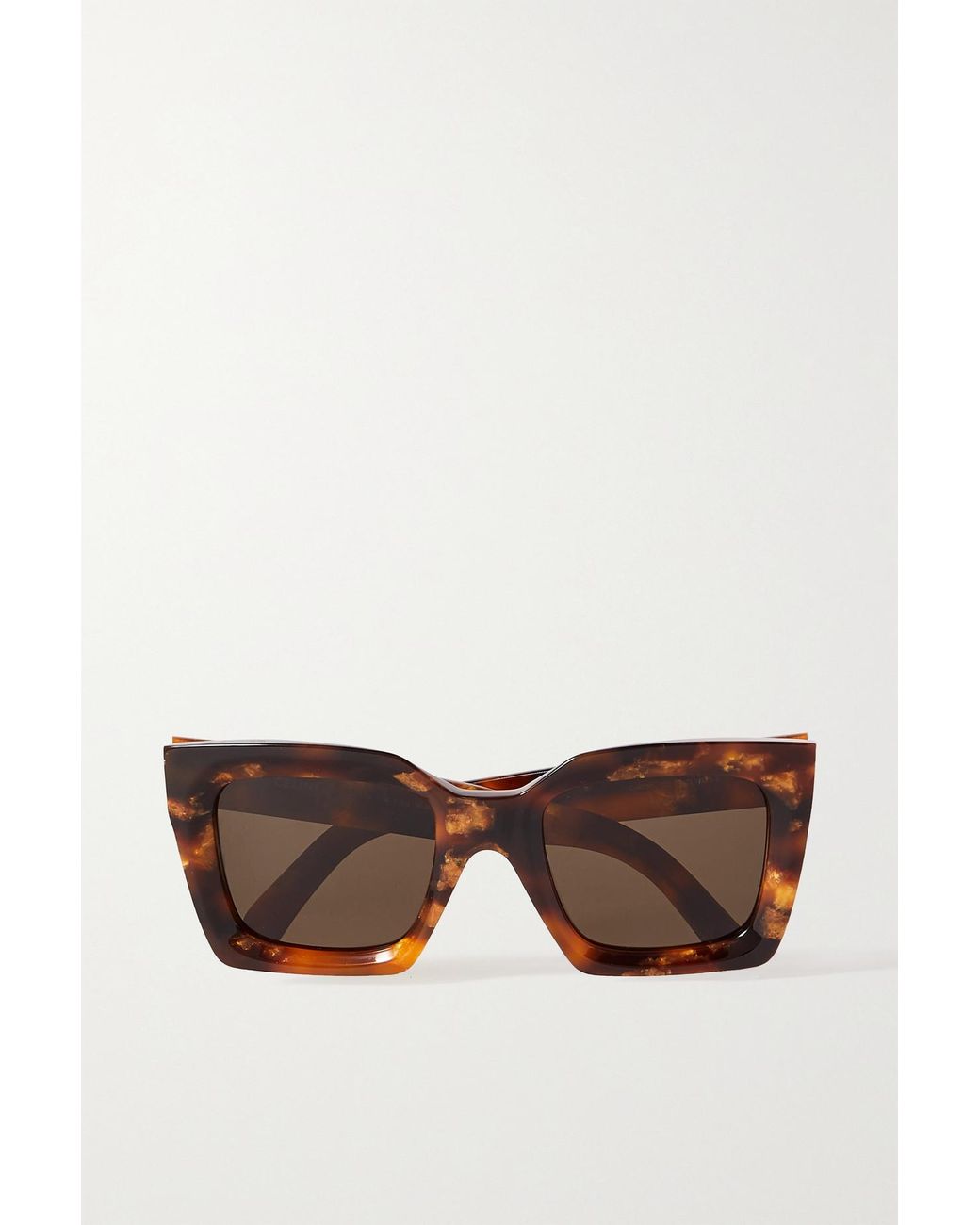 Celine Square Frame Tortoiseshell Acetate Sunglasses In Brown Lyst