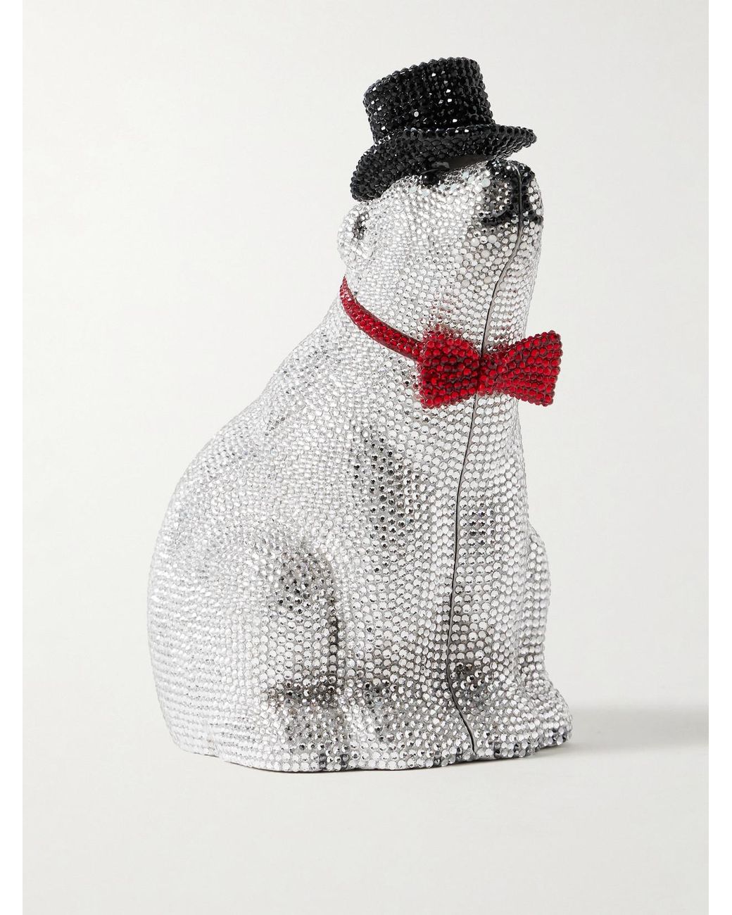 Judith Leiber Polar Bear Crystal-Embellished-Tone Clutch in Gray | Lyst