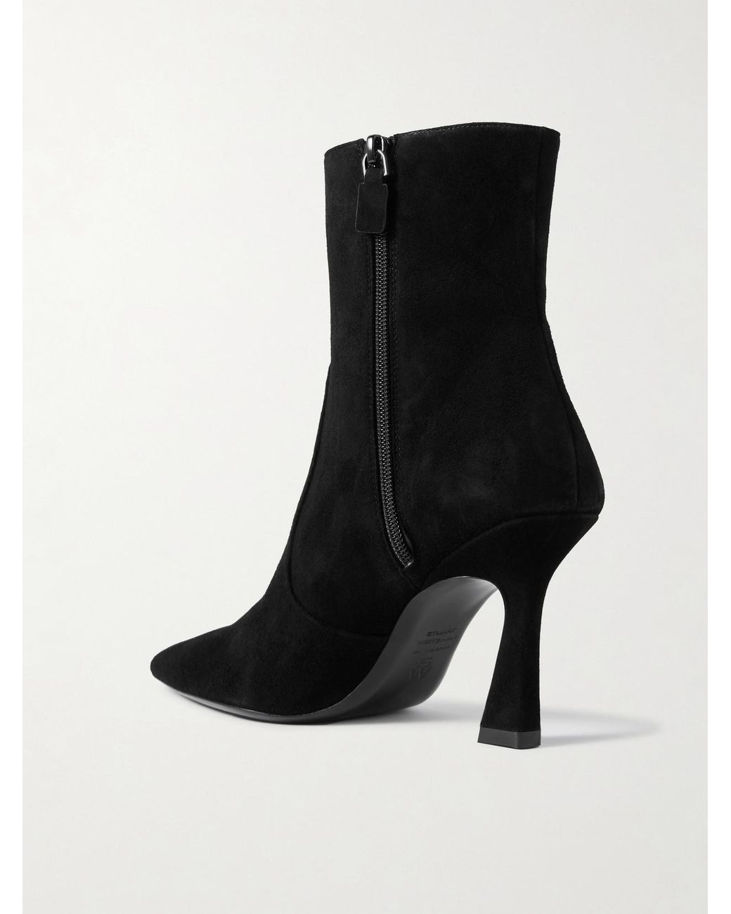 Stuart Weitzman Vinnie Suede Ankle Boots in Black | Lyst UK