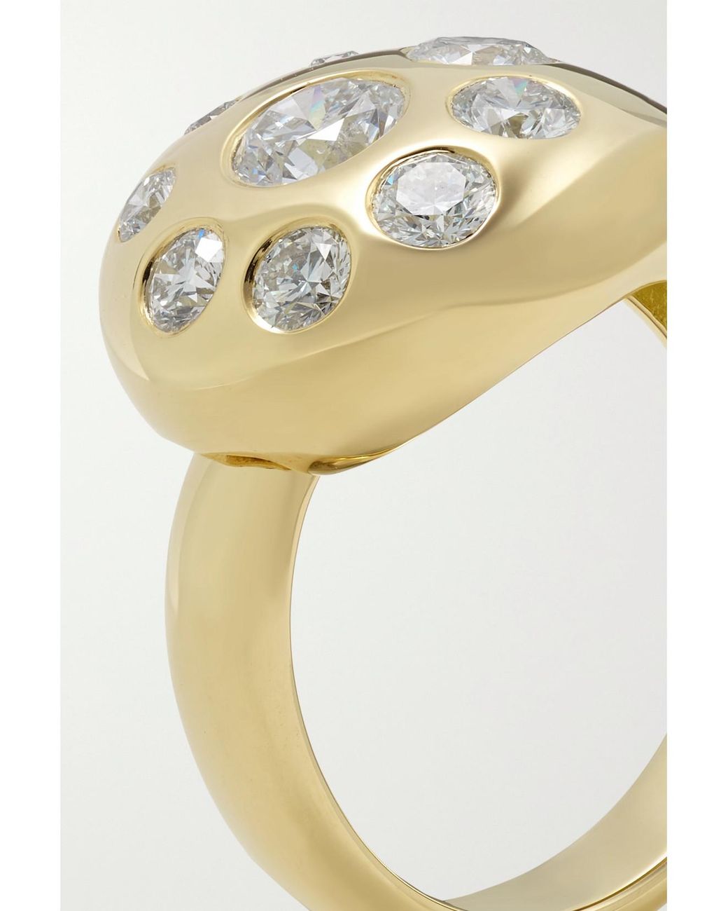 Brent Neale Large Petal 18-Karat Diamond Ring in Metallic | Lyst