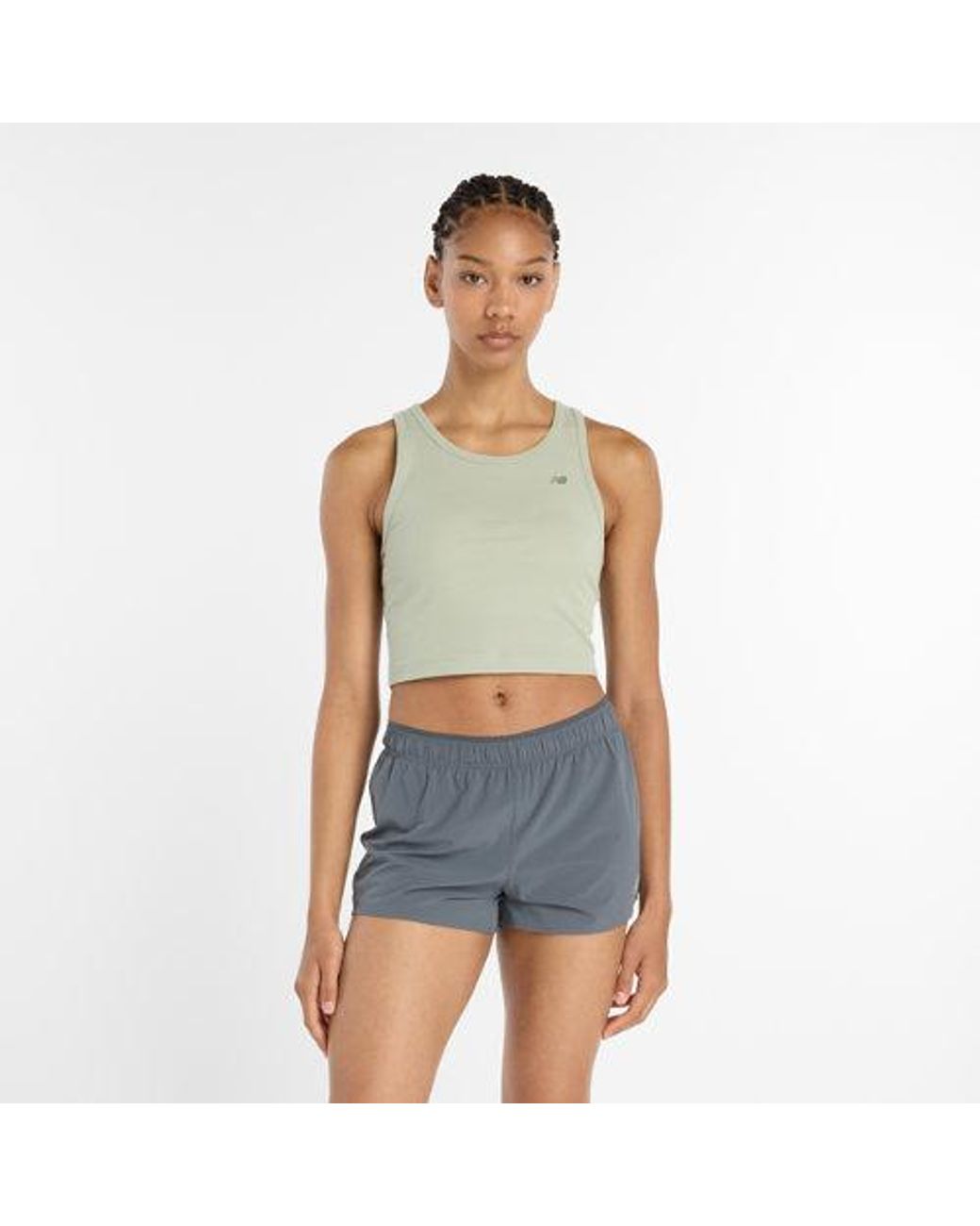 New Balance Micro-Rib Tank in Blue | Lyst UK