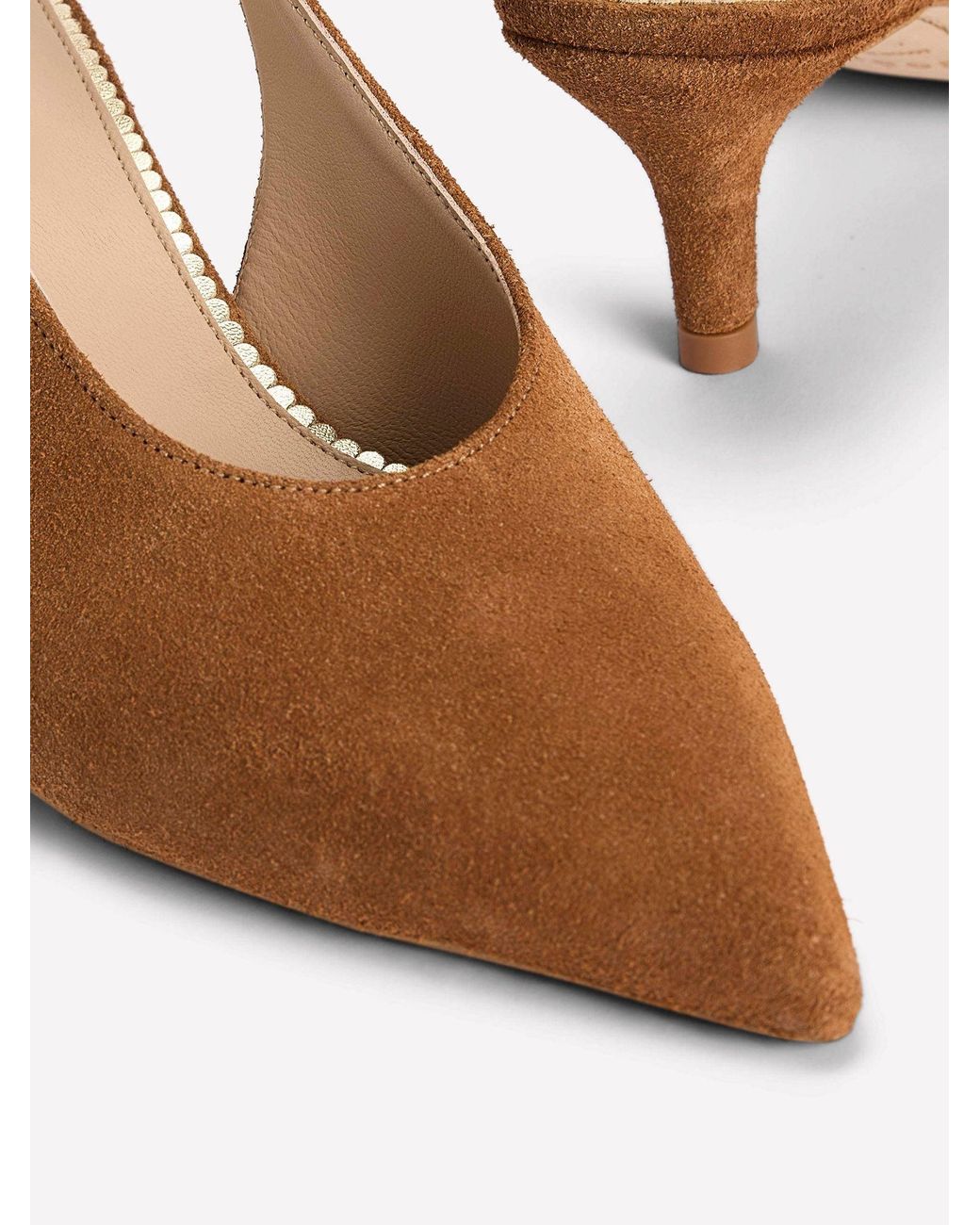 Boden High Cut Slingback Court in Brown | Lyst