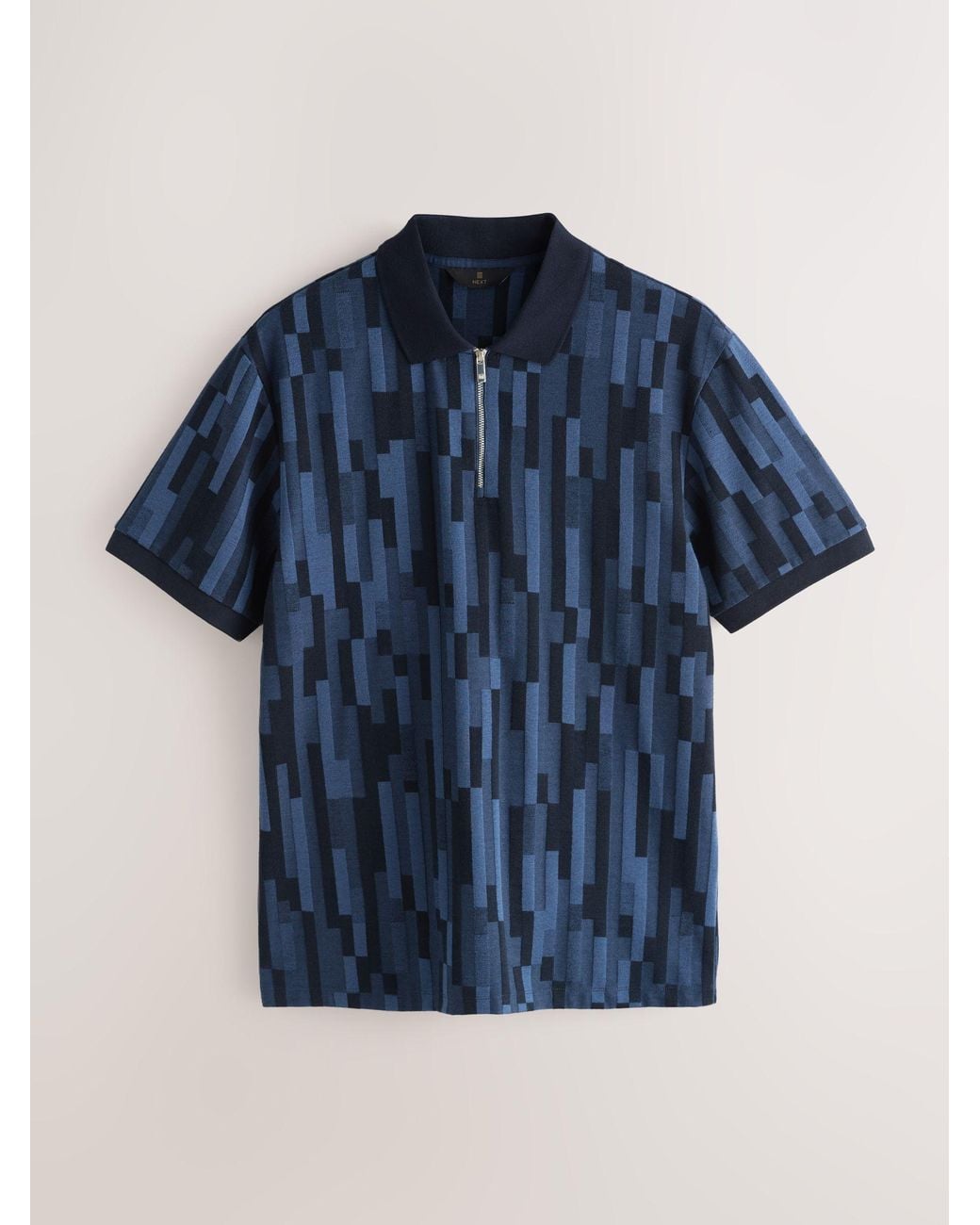Next Pattern Polo Shirt in Blue for Men | Lyst