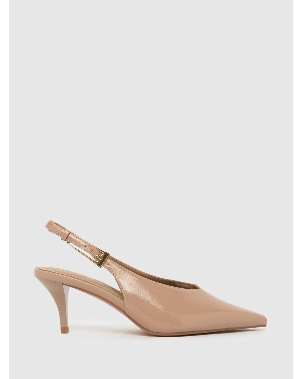schuh Sage Buckle Slingback Court Shoes in Pink | Lyst