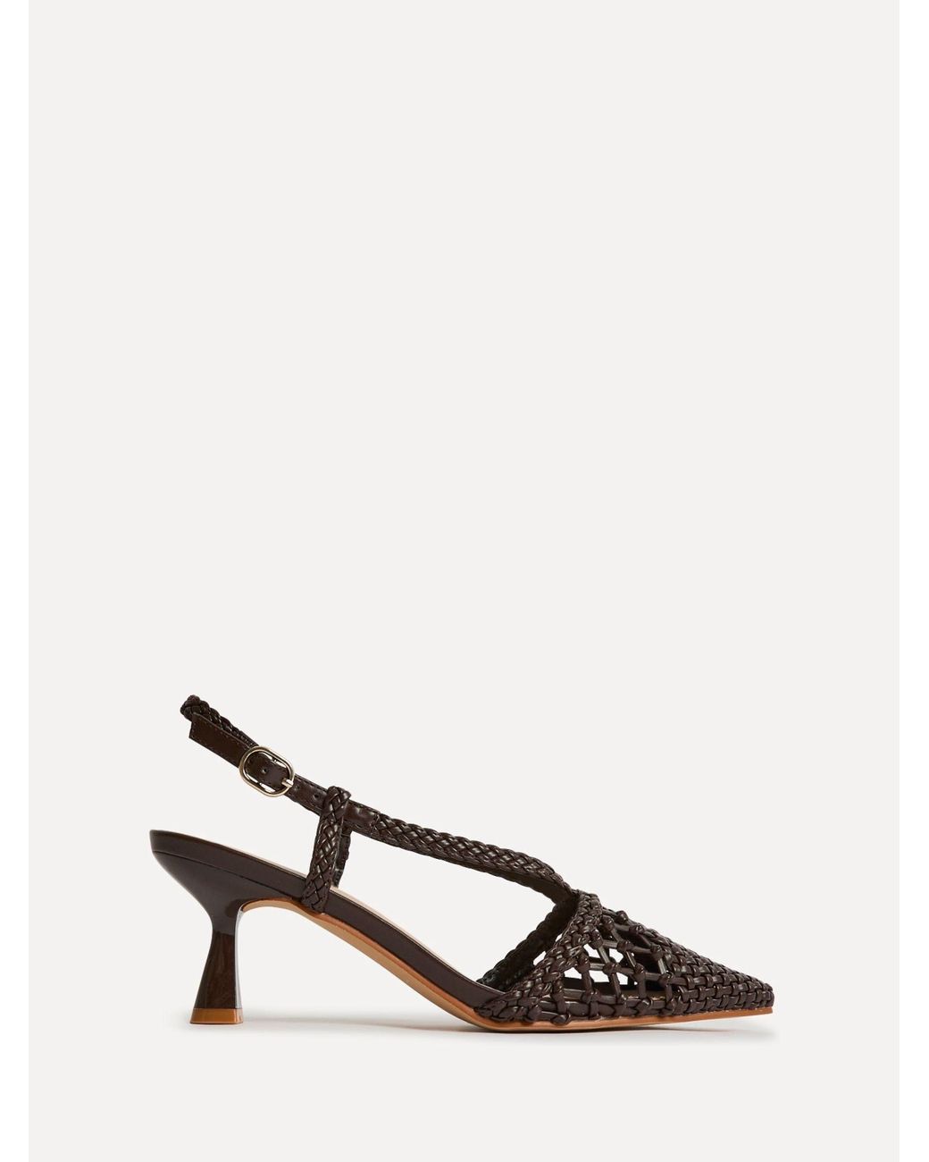 Linzi Cadence Handwoven Court Heels in Brown | Lyst