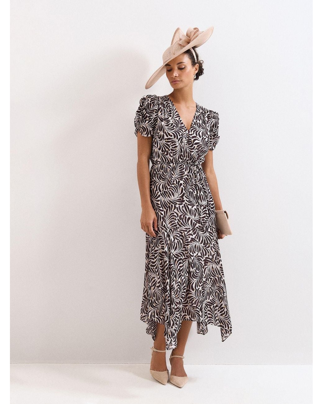 Phase Eight Verity Shimmer Dress in White | Lyst