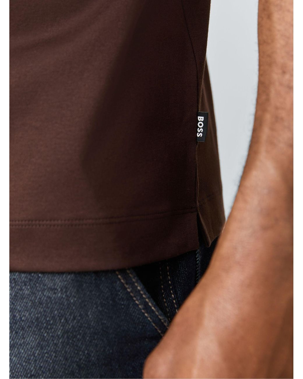 BOSS Parris Logo Polo Shirt in Black for Men | Lyst