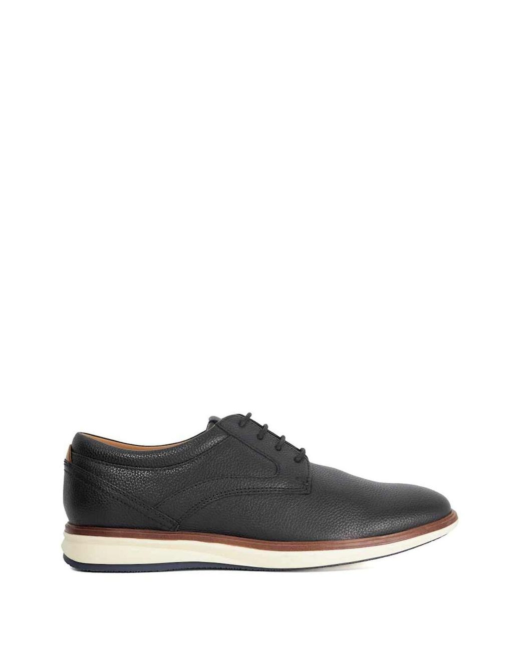 Dune Standard Fit Brydon Hybrid Sole Gibson Shoes in Black for Men | Lyst