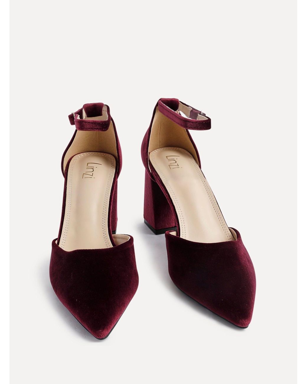 Linzi Glam Classic Pointed Court Heels in Red | Lyst