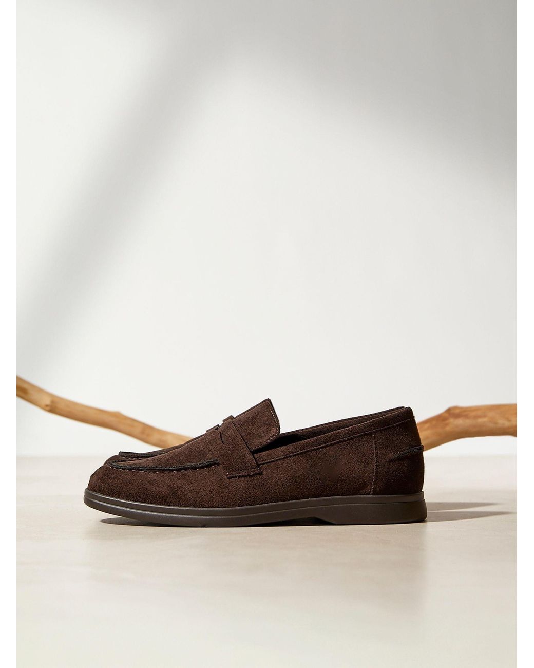 Linzi Review Classic Loafers With Front Tab in Brown | Lyst
