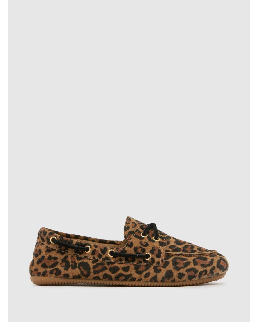 schuh Suede Moccasin Boat Shoes in Brown | Lyst