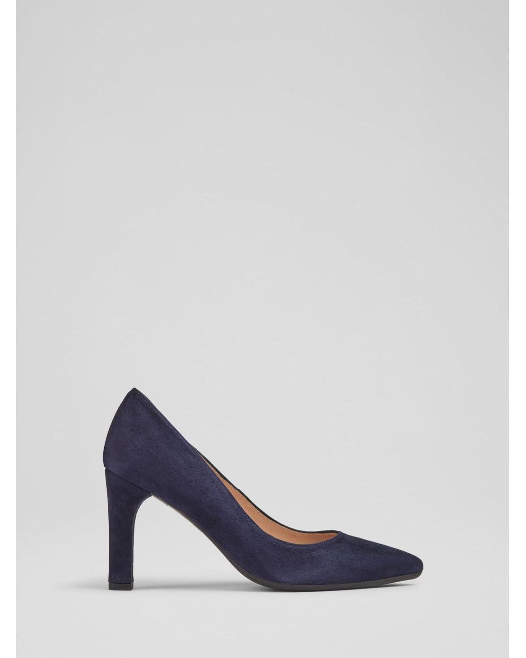 LK Bennett Tess Suede Courts in Blue | Lyst