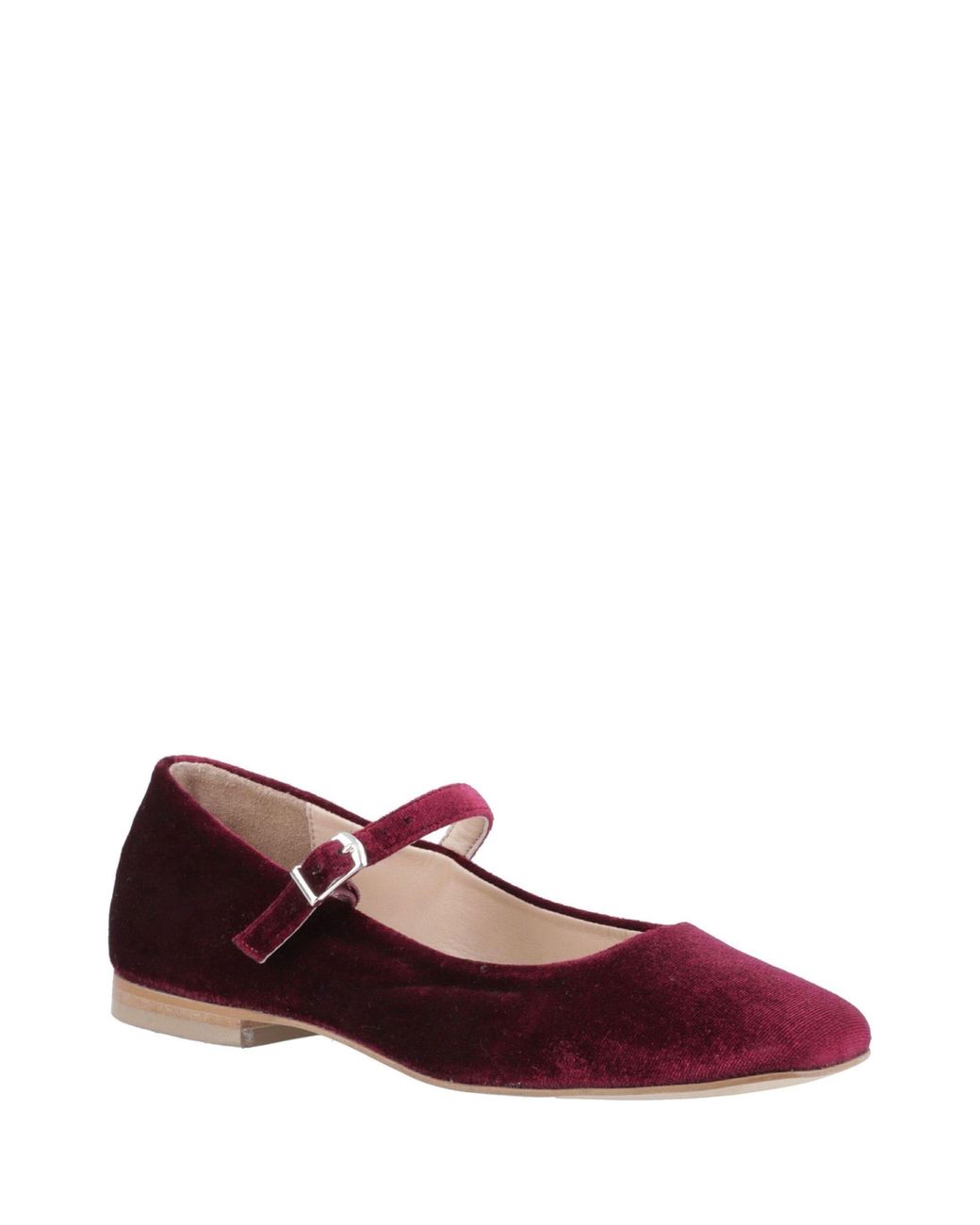 Hush Puppies Pasha Velvet Ballerina Shoes in Red | Lyst