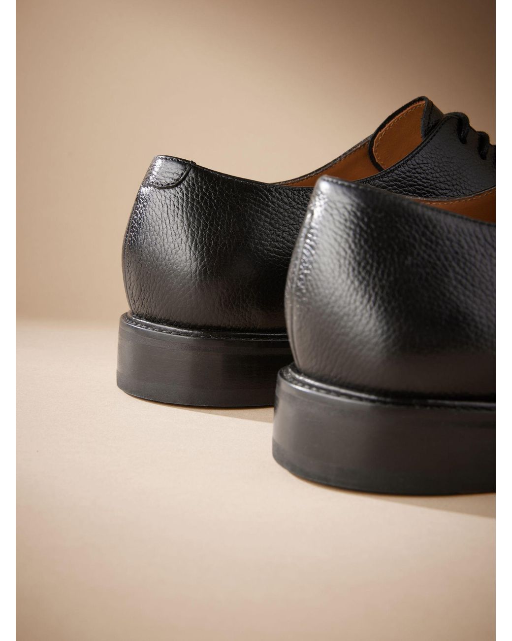 Next Signature Leather Sole Derby Shoes in Black for Men | Lyst
