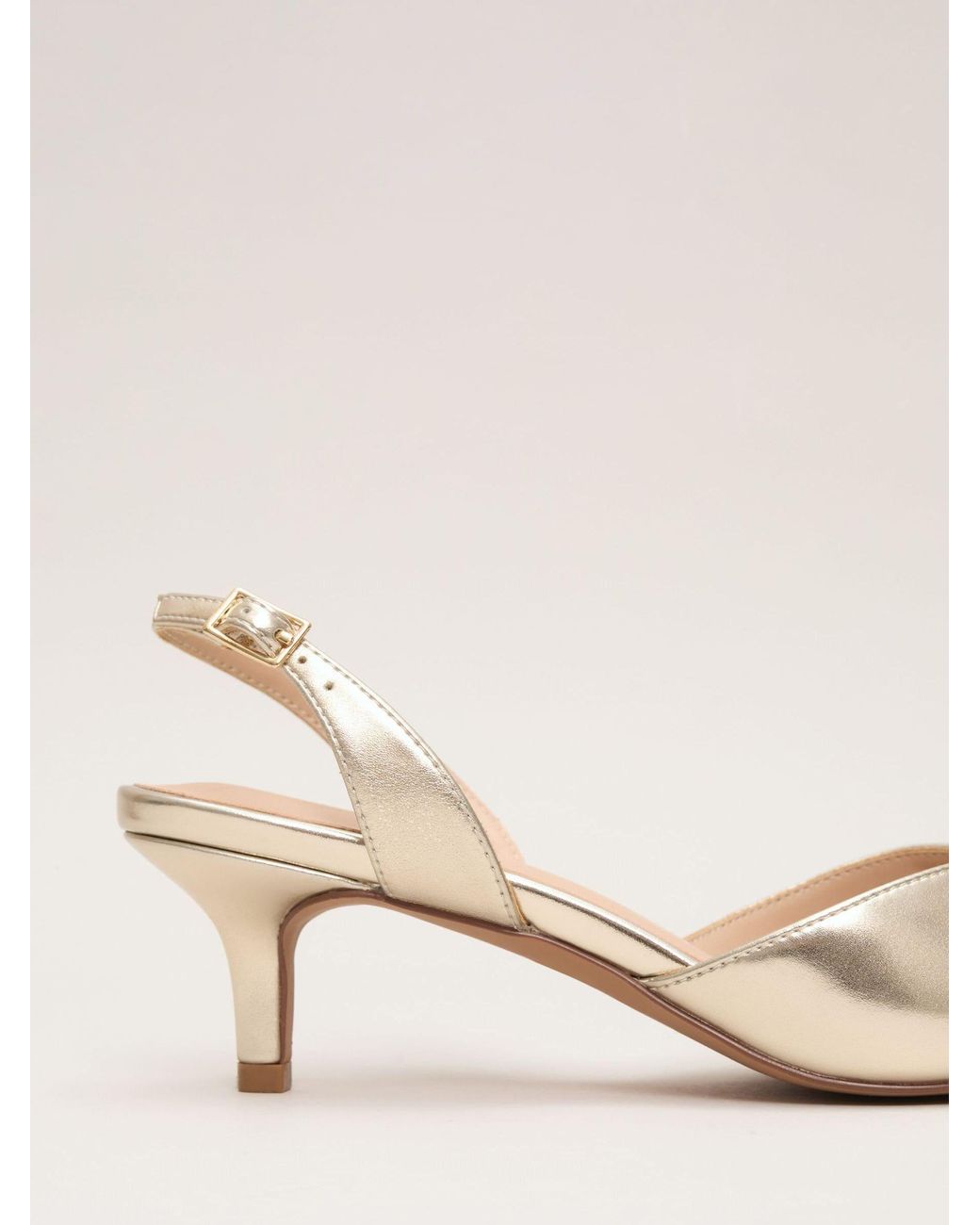 Phase Eight Kitten Heel Shoes in Natural | Lyst