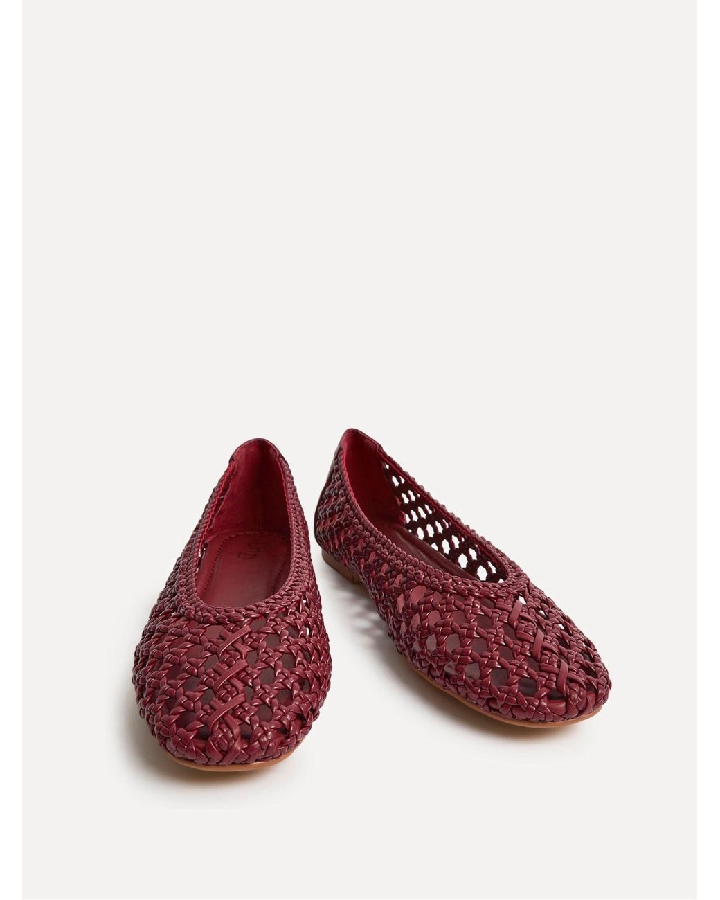 Linzi Melina Handwoven Ballet Flats in Red | Lyst