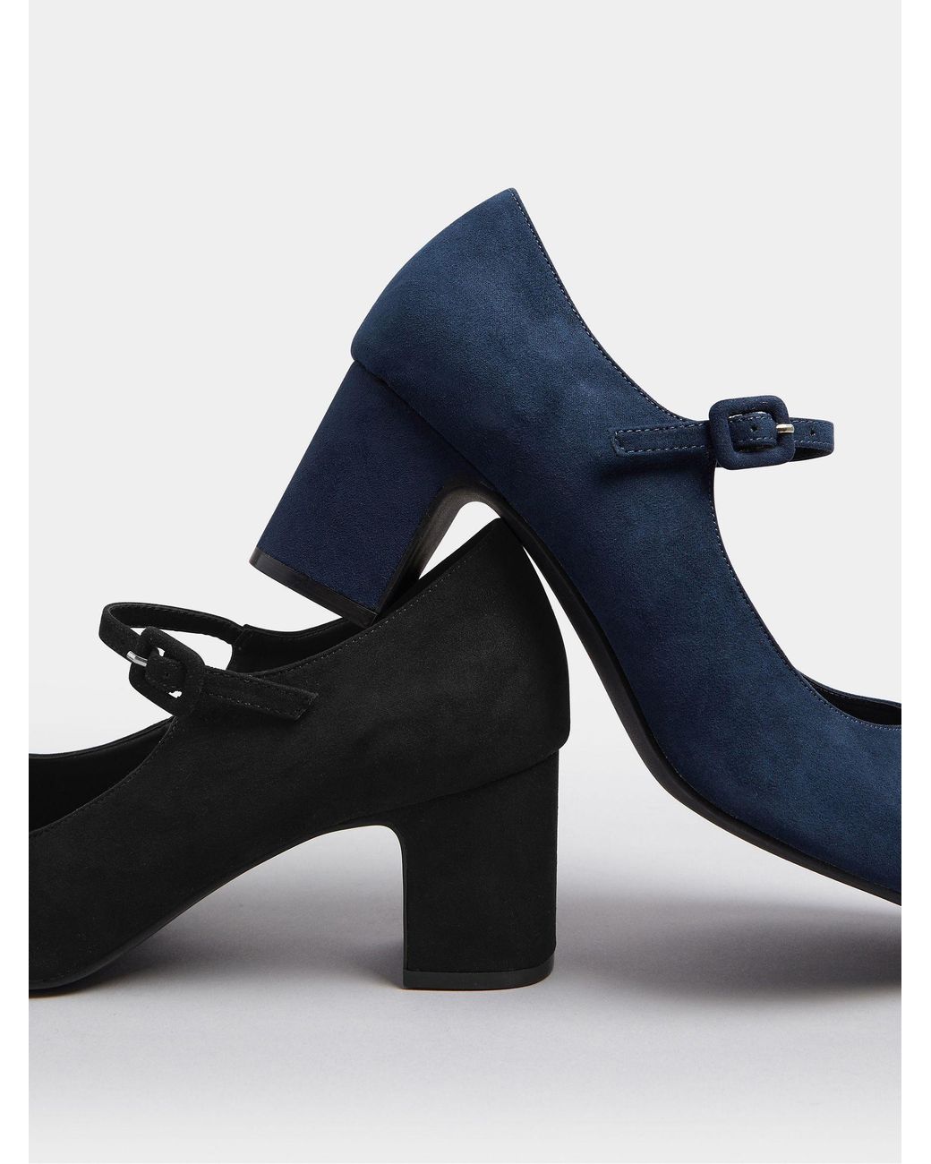 Long Tall Sally Point Block Mary Jane Heel Shoes in Blue | Lyst