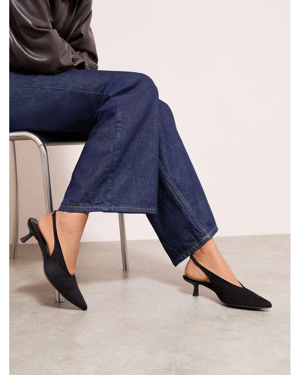 Friends Like These Slingback Mid Heel Stiletto Smart Court Shoes in ...