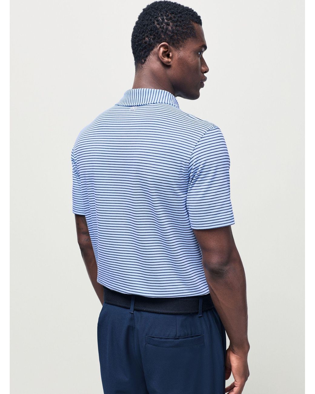 Peter Millar Albatros Cotton Blend Golf Polo Shirt in Blue for Men | Lyst