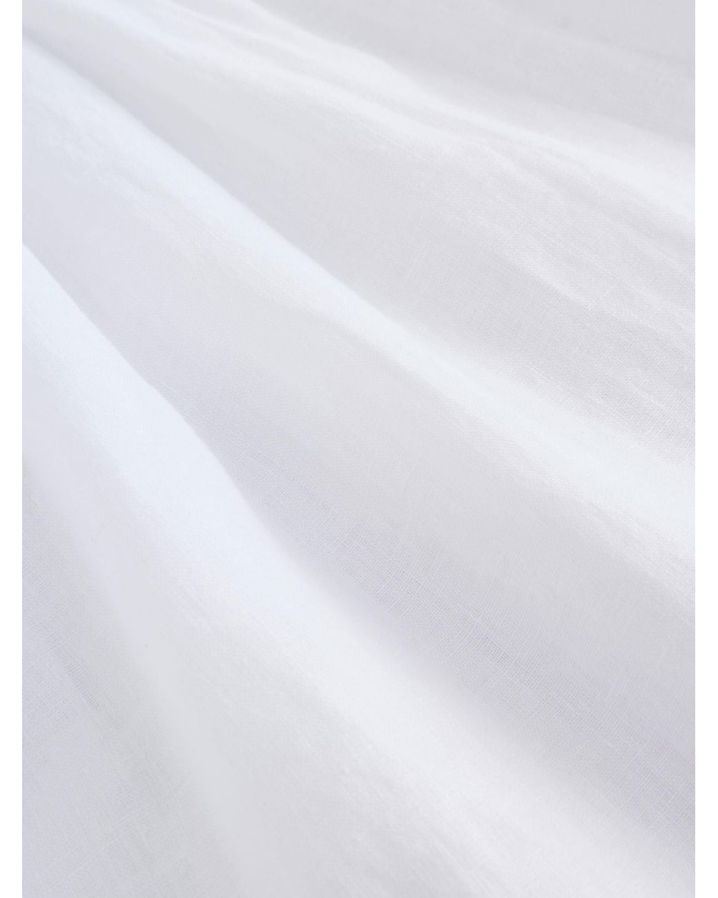 Next N. Premium Shirred Midi Linen Summer Dress in White | Lyst