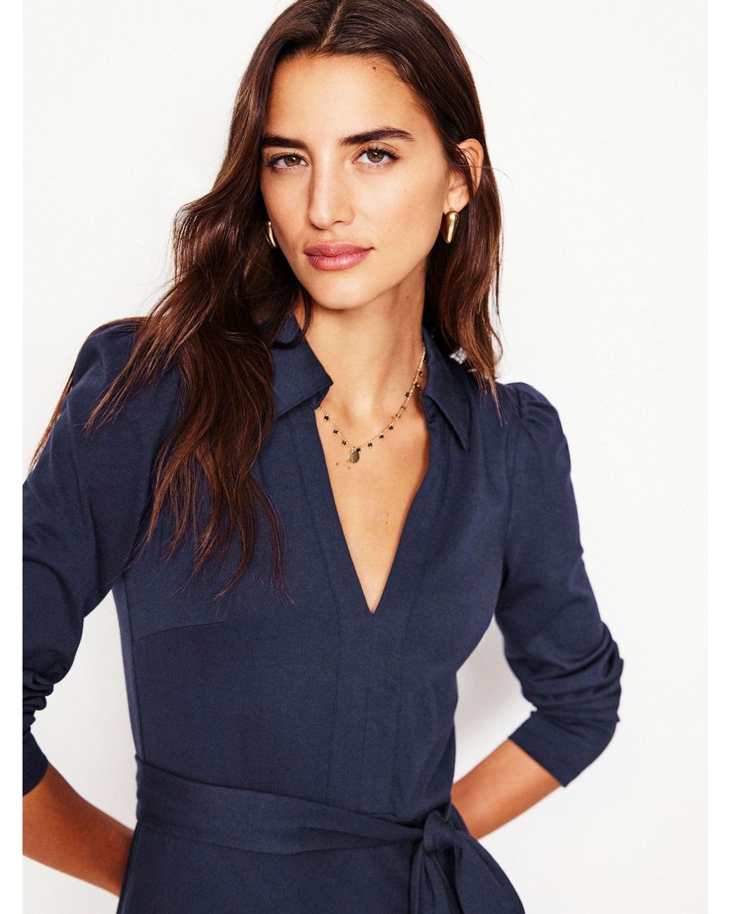 Boden Imogen Collared Dress in Blue | Lyst