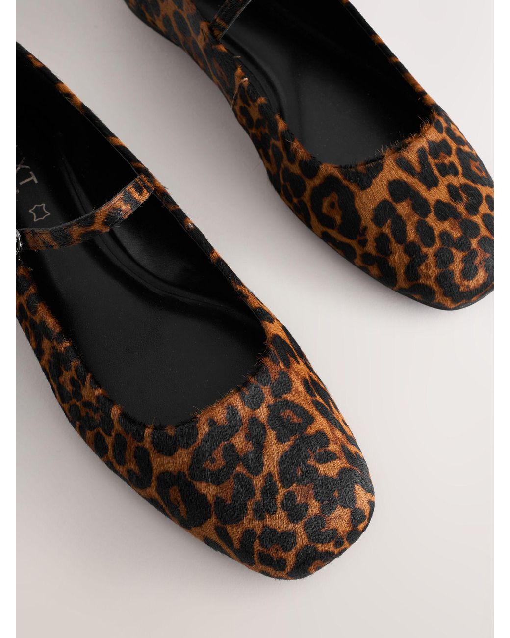 Next Forever Comfort Leather Mary Jane Ballerina Shoes in Black | Lyst