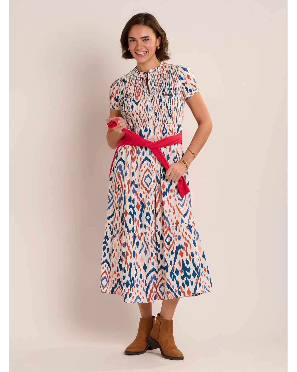 Brakeburn Eirini Dress in Natural | Lyst
