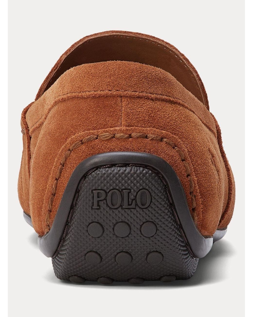 Polo Ralph Lauren Reynold Suede Driver Loafers in Brown for Men | Lyst