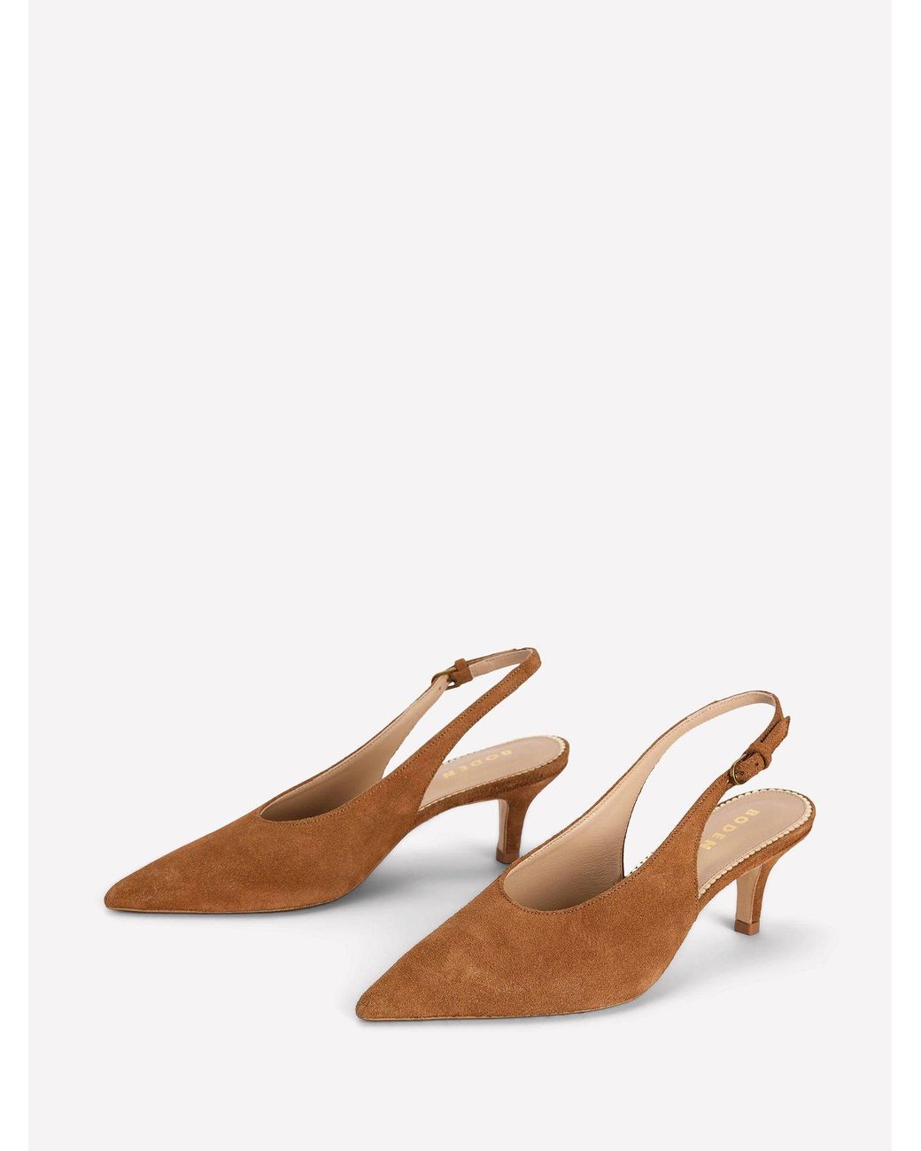 Boden High Cut Slingback Court in Brown | Lyst