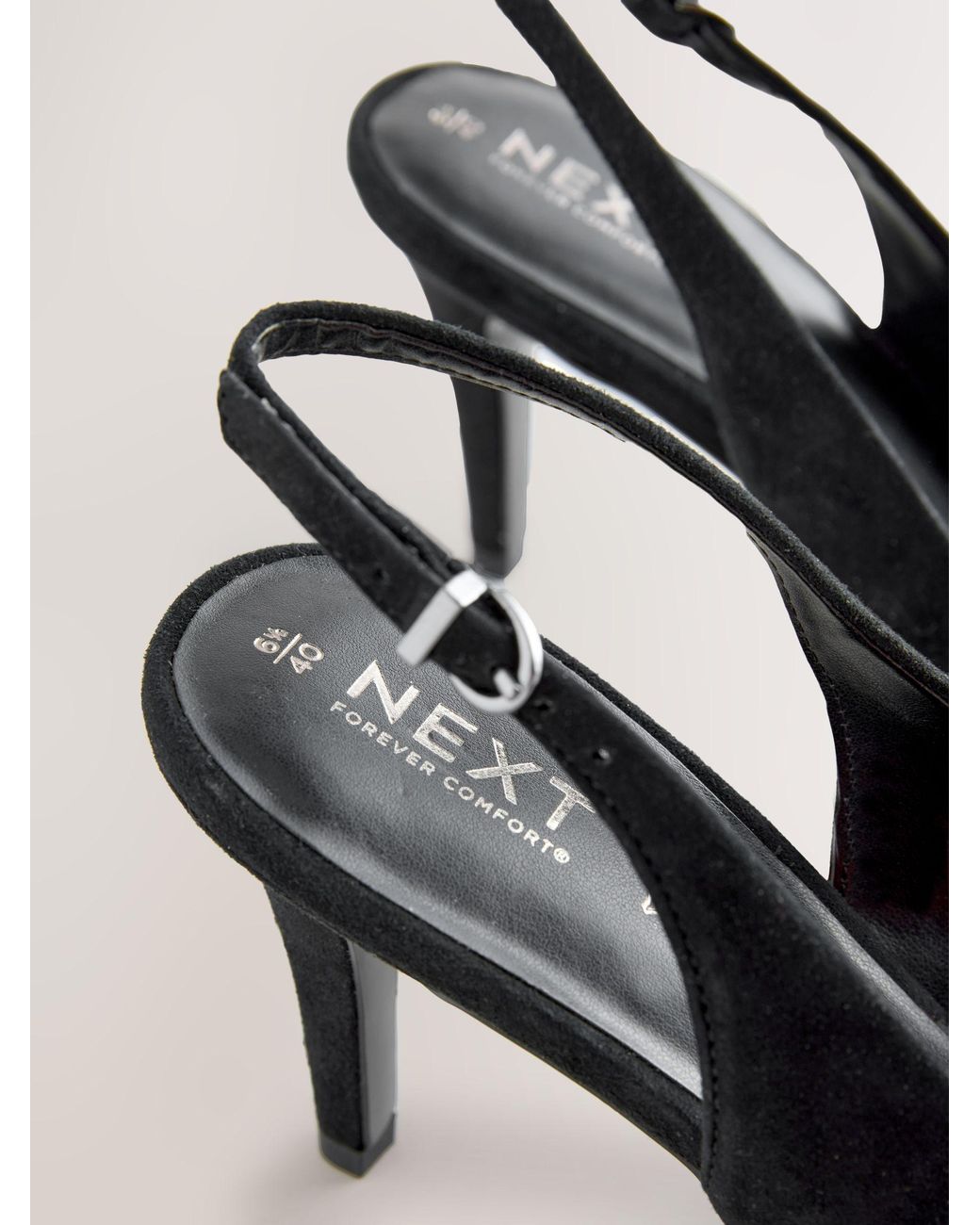 Next Forever Comfort Leather Pointed Cutout Bow Slingback Heels in ...