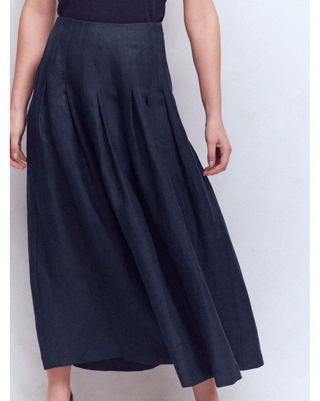 Boden Valentina Linen Skirt in Blue | Lyst