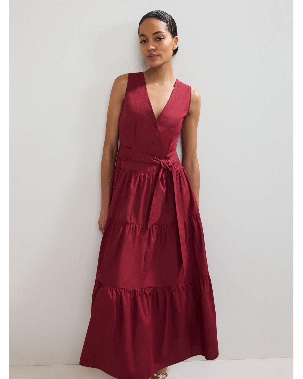 Phase Eight Clarissa Midi Dress in Red | Lyst