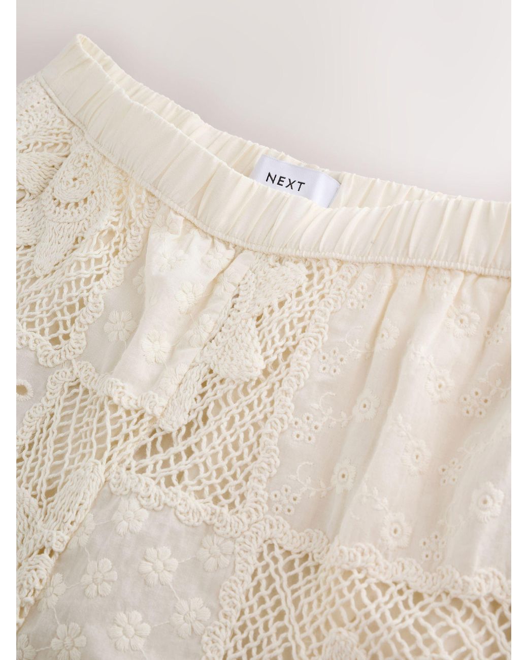 Next Crochet Summer Shorts in Natural | Lyst