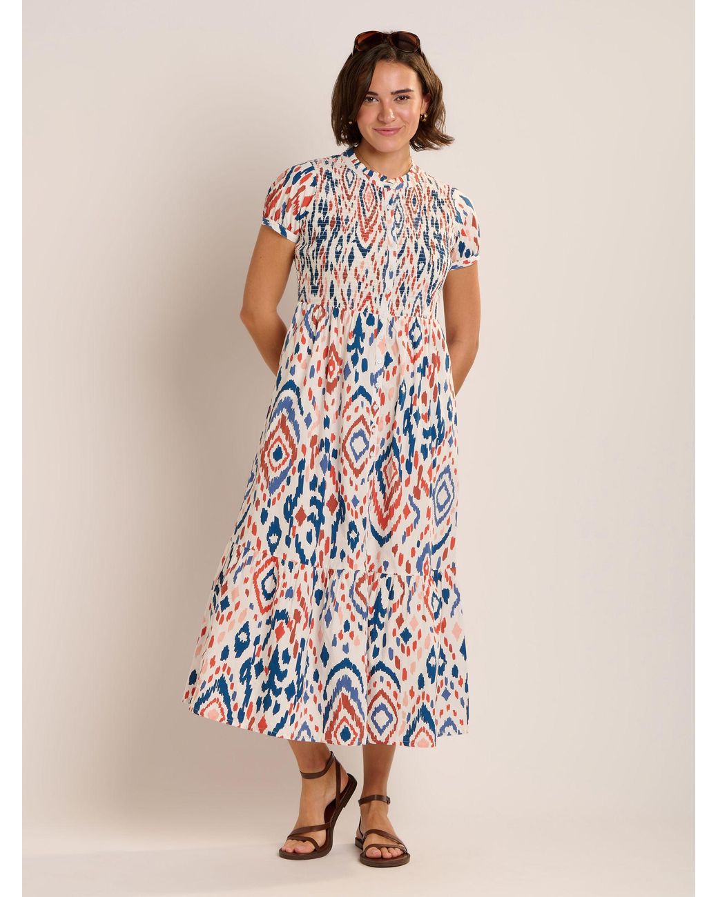 Brakeburn Eirini Dress in Natural | Lyst