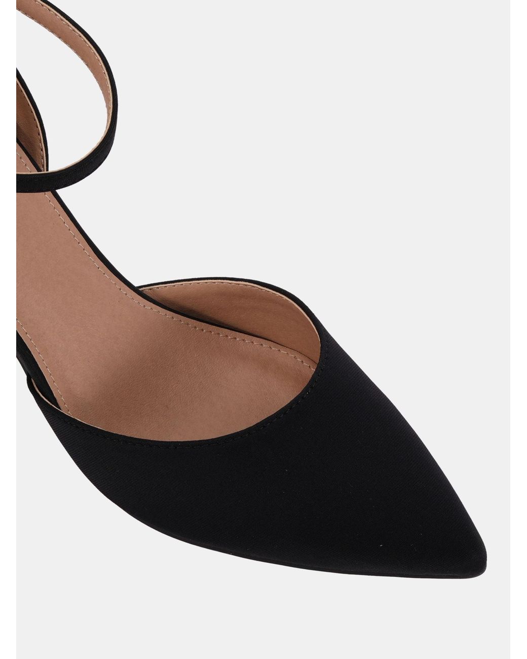Novo Wide Fit Imelda Two Part Block Heel Court Shoes in Black | Lyst