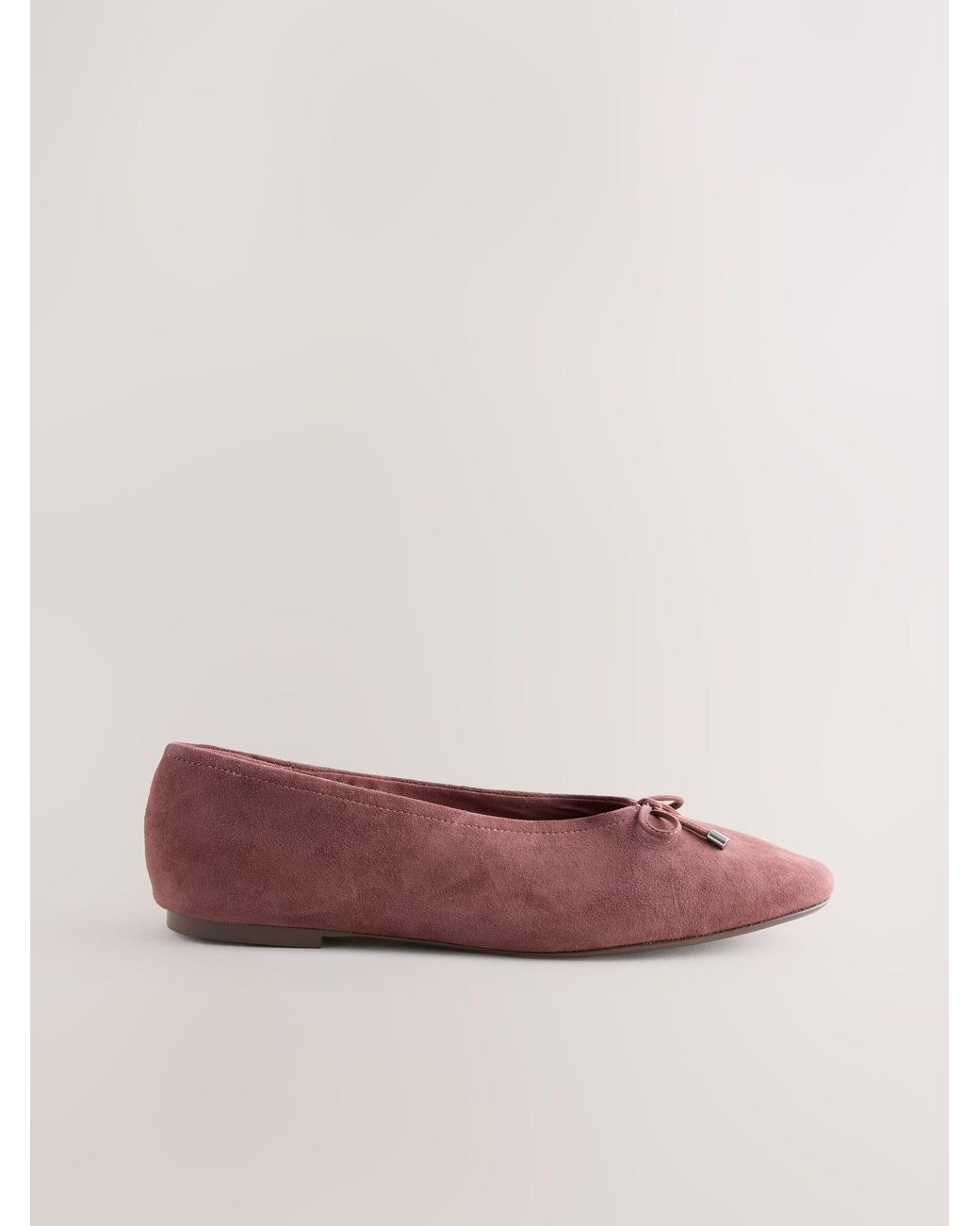 Next Forever Comfort Suede High Cut Ballet Flats in Pink | Lyst