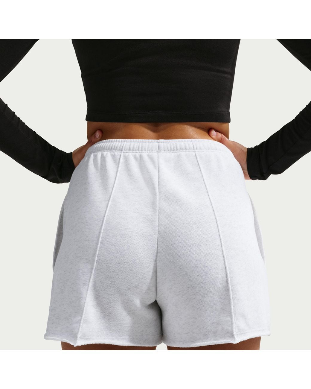 Nike Sportswear Chill Terry Mid-Rise French Terry Shorts in Black | Lyst