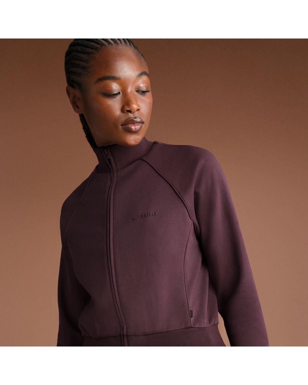 Nike Skims Matte Tricot Track Jacket in Purple | Lyst