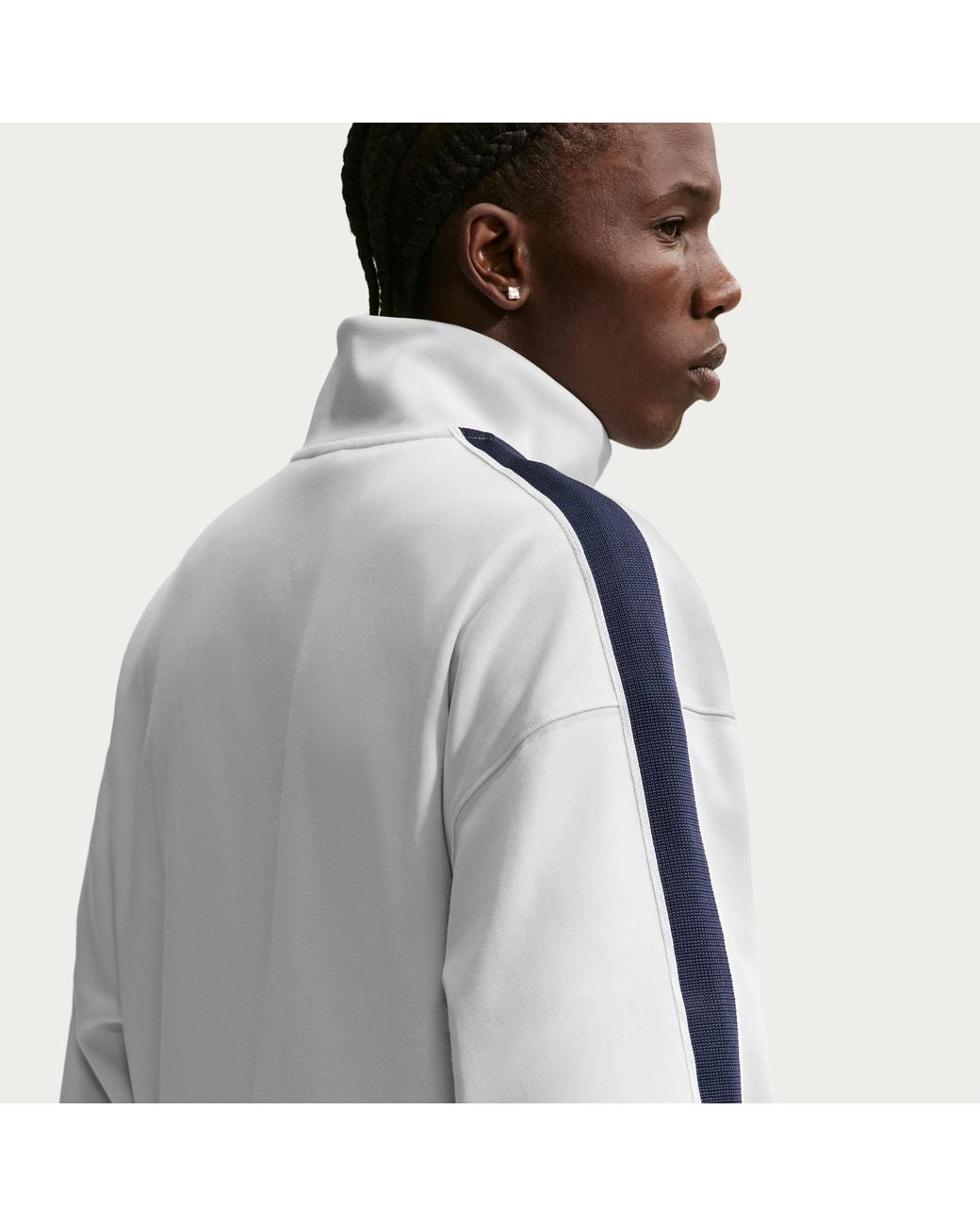 Nike Sportswear Club Oversized Knit Track Jacket in Gray for Men | Lyst