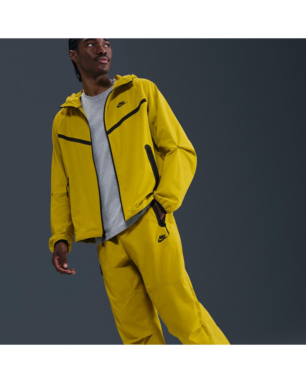 Nike Tech Woven Oversized Pants in Yellow for Men | Lyst