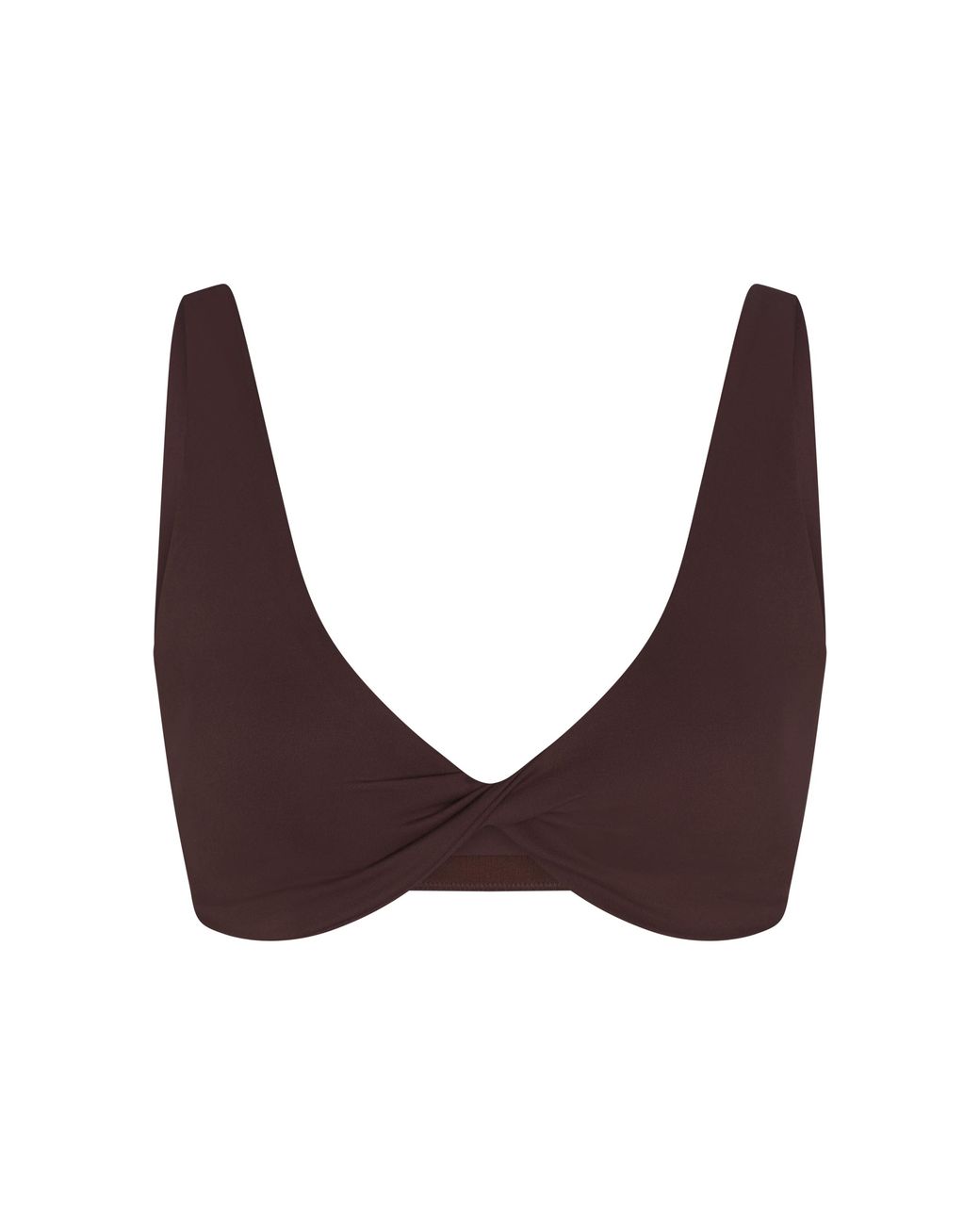 Nike Skims Matte Twist-Front Bra in Brown | Lyst