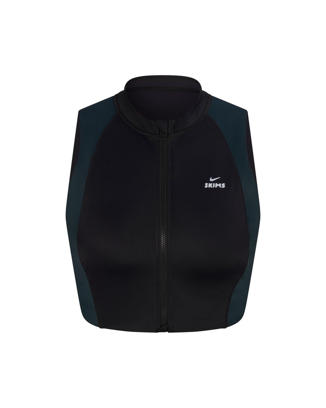 Nike Skims Shine Front-Zip Bra in Black | Lyst