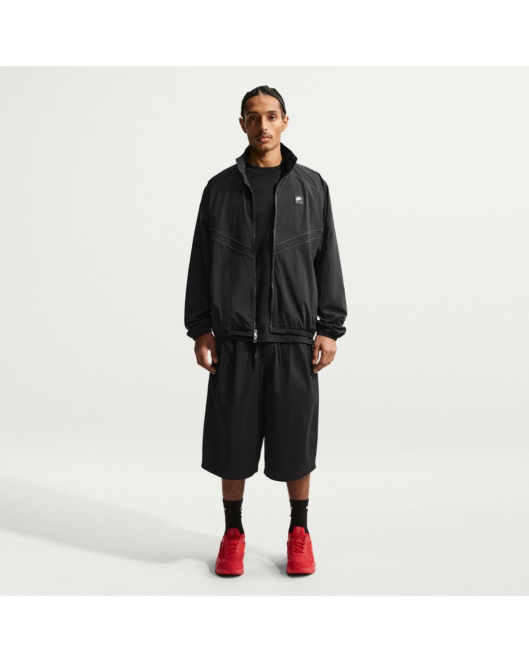 Nike Air Windrunner Track Jacket in Black for Men | Lyst