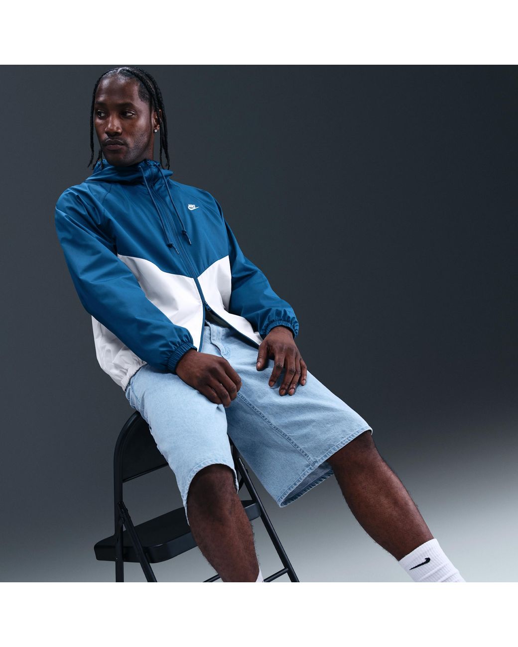 Nike Windrunner Lined Jacket in Blue for Men | Lyst