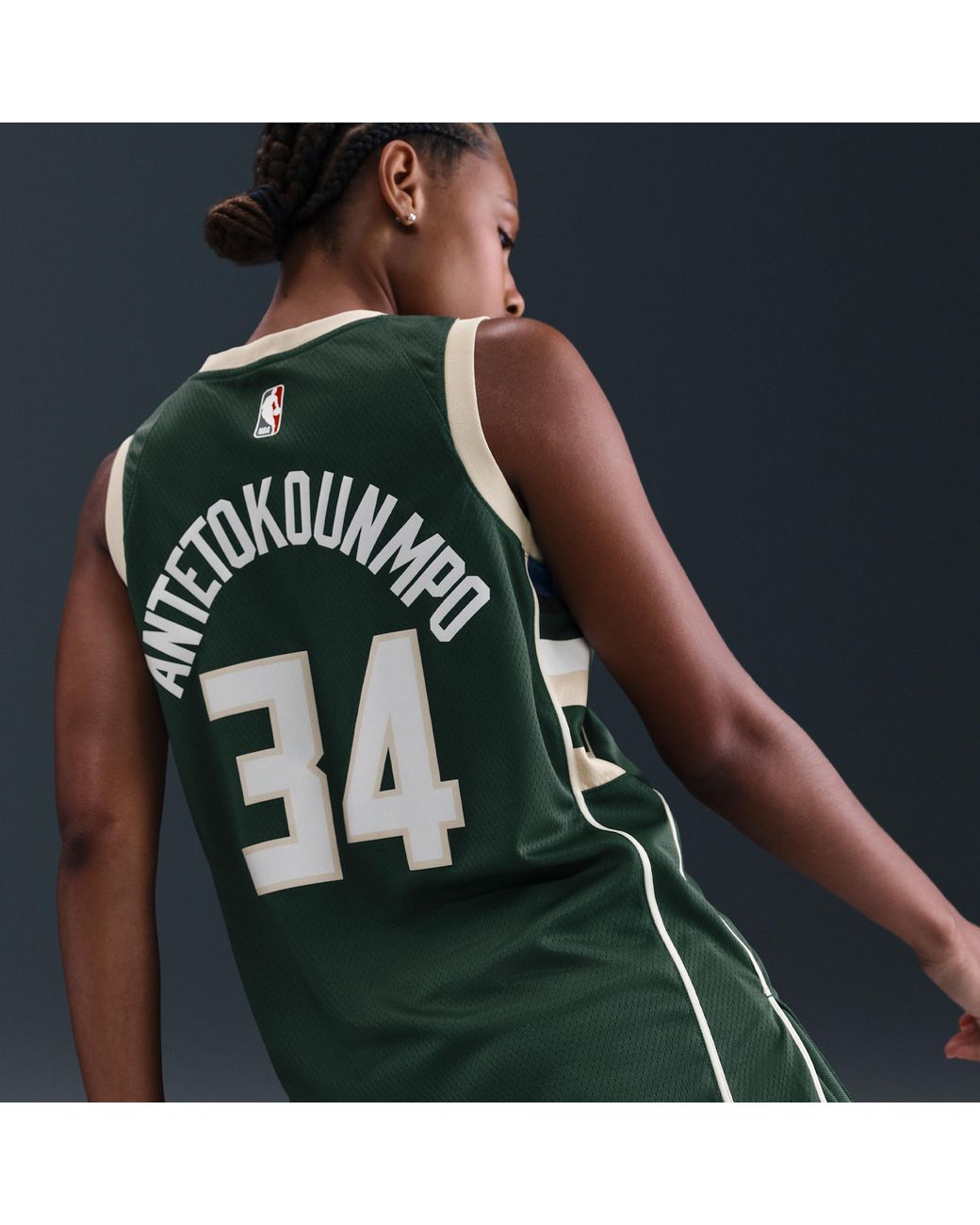 Nike Milwaukee Bucks Icon Edition Dri-Fit Nba Swingman Jersey in Green ...